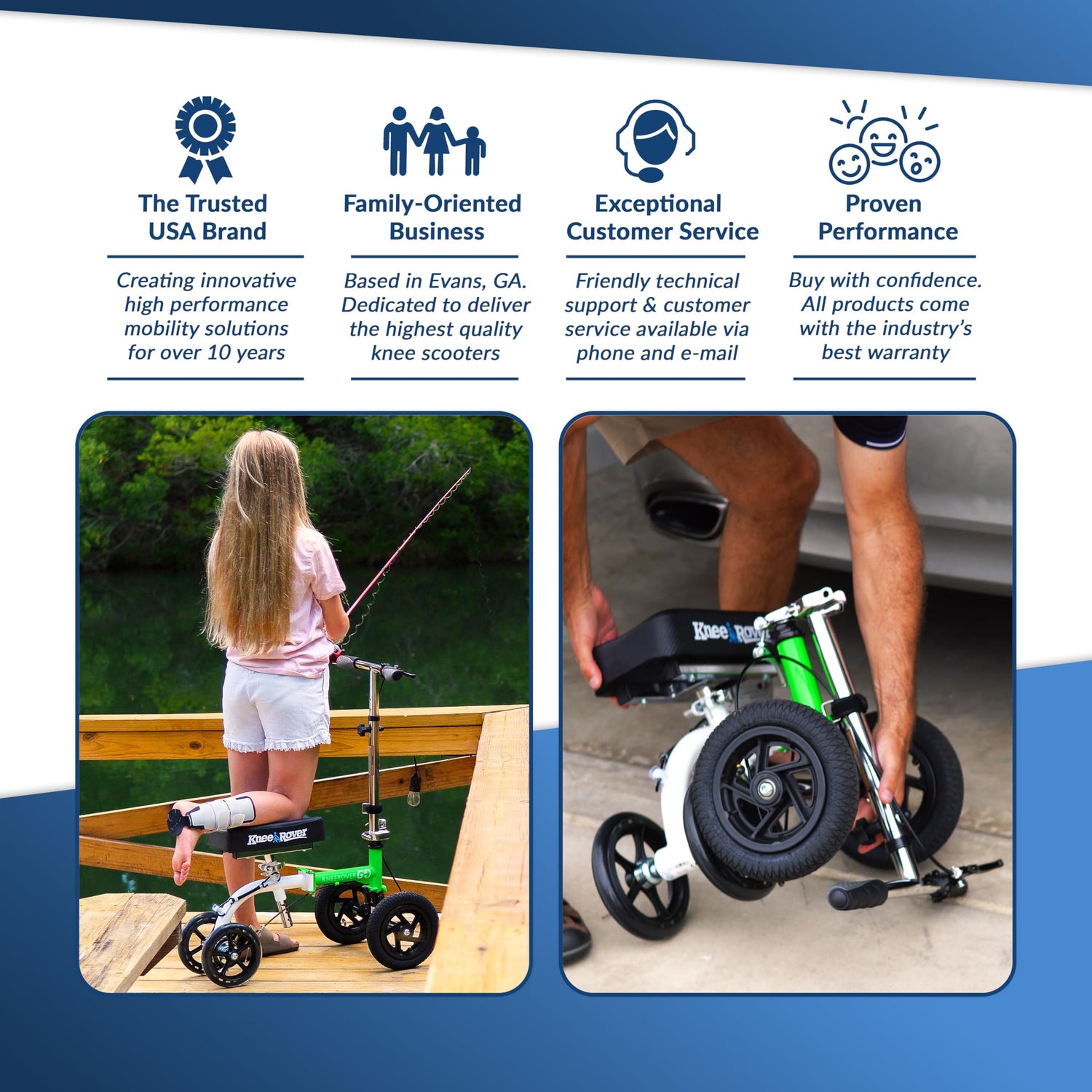Kneerover® GO Hybrid All Terrain Knee Scooter – KneeRover