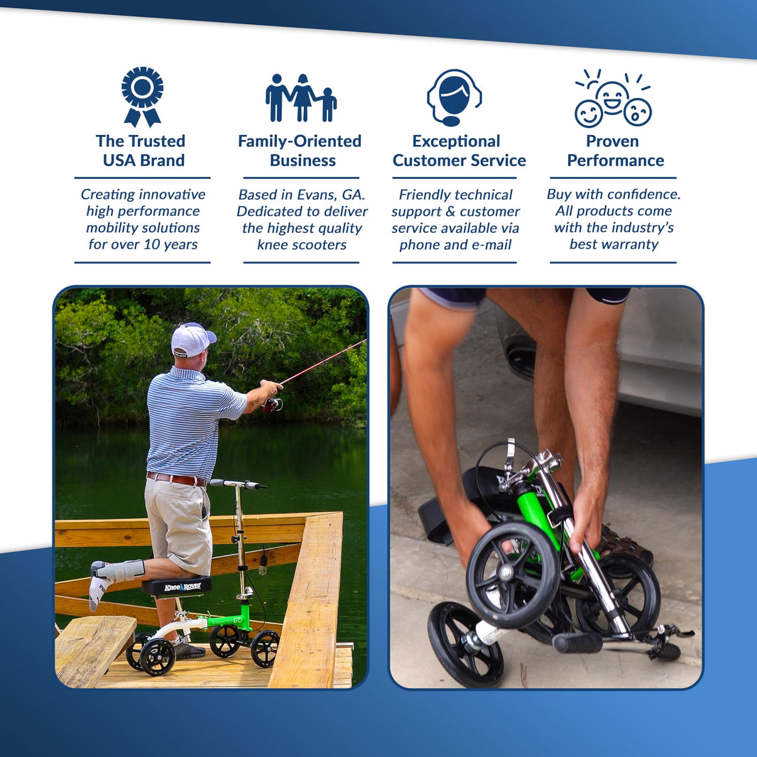 KneeRover GO Knee Walker Knee Scooter Crutches Alternative