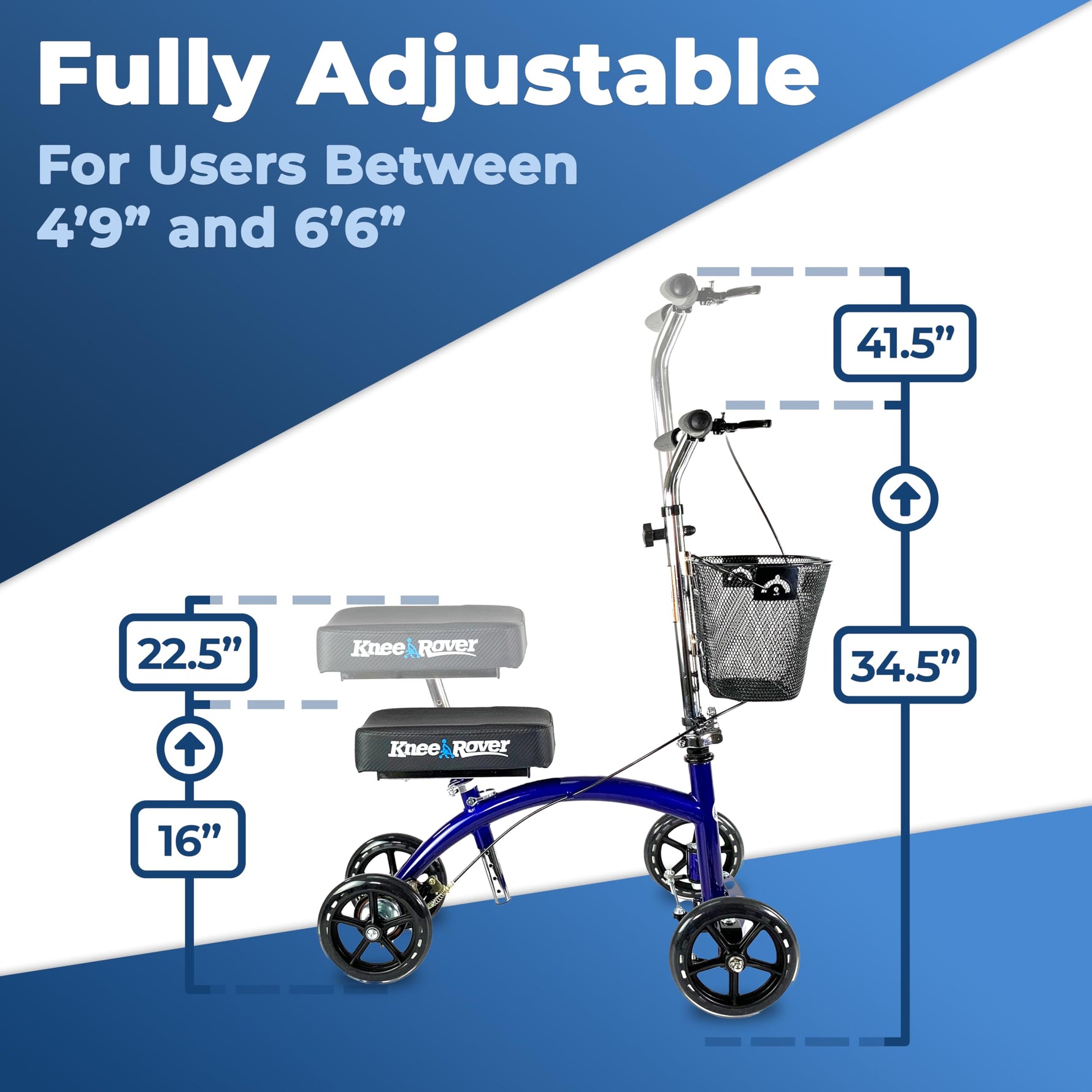 KneeRover Deluxe Knee Cycle Steerable Knee Scooter