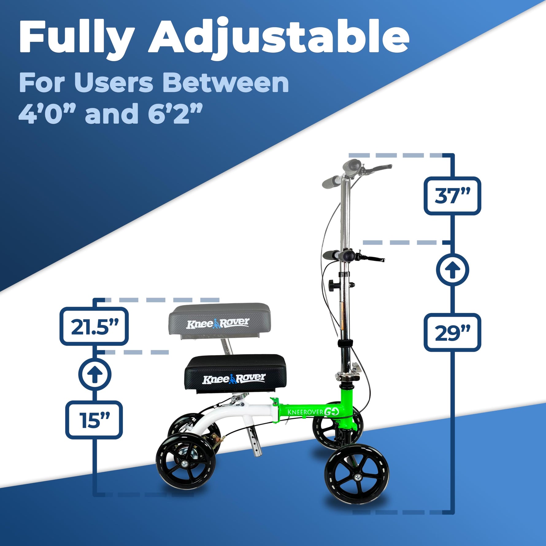 KneeRover GO Knee Walker Knee Scooter Crutches Alternative