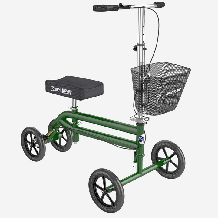 KneeRover Steerable Knee Scooter Knee Walker in Green