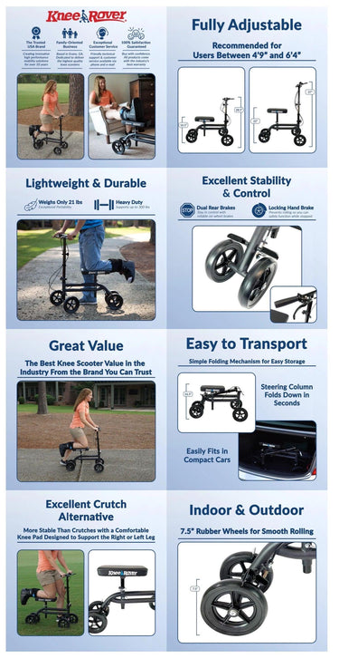 Best Knee Scooter & Knee Walkers | KneeRover | All Terrain Knee Walker